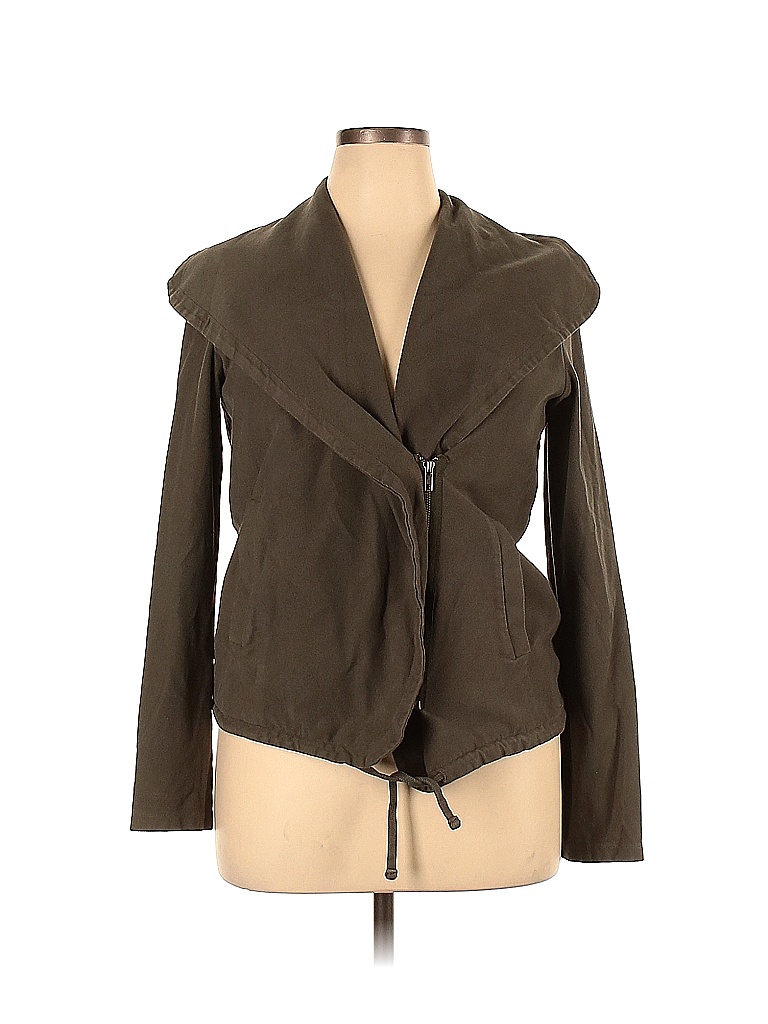 James Perse Solid Colored Green Jacket Size XL (4) - 80% off | thredUP