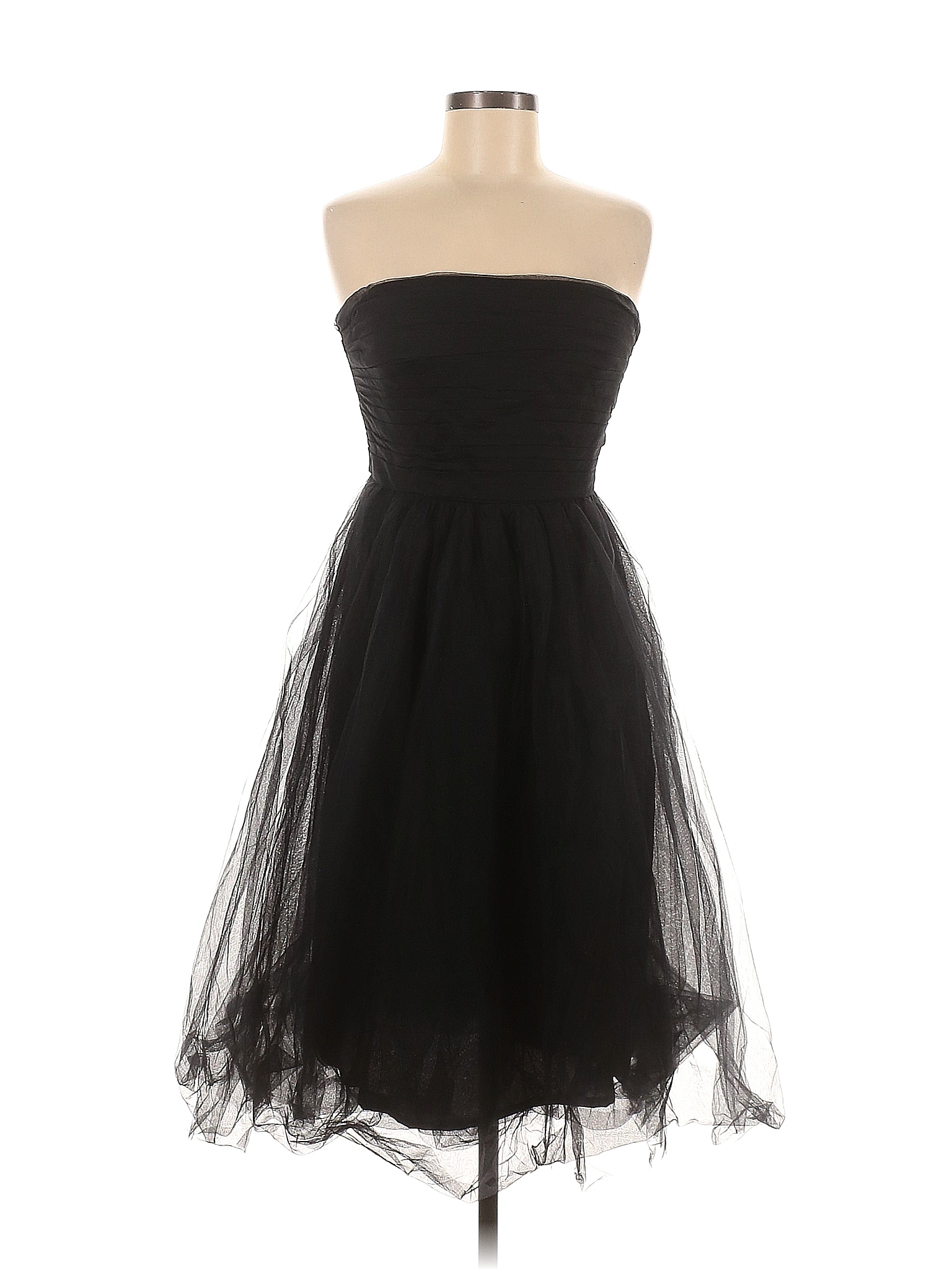 J Crew 100 Nylon Solid Black Cocktail Dress Size 6 82 Off Thredup