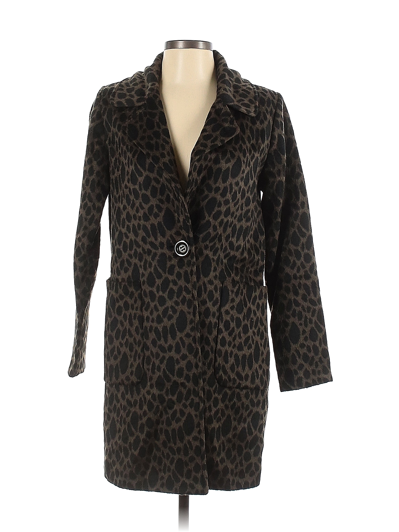 Bernardo Animal Print Leopard Print Black Brown Coat Size XS - 76% off ...