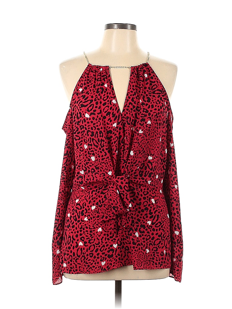 Bold Elements 100% Polyester Animal Print Leopard Print Colored Red ...