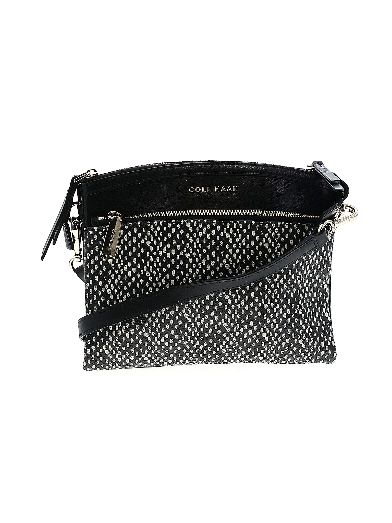 Cole Haan 100% Leather Solid Black Leather Crossbody Bag One Size - 82% ...