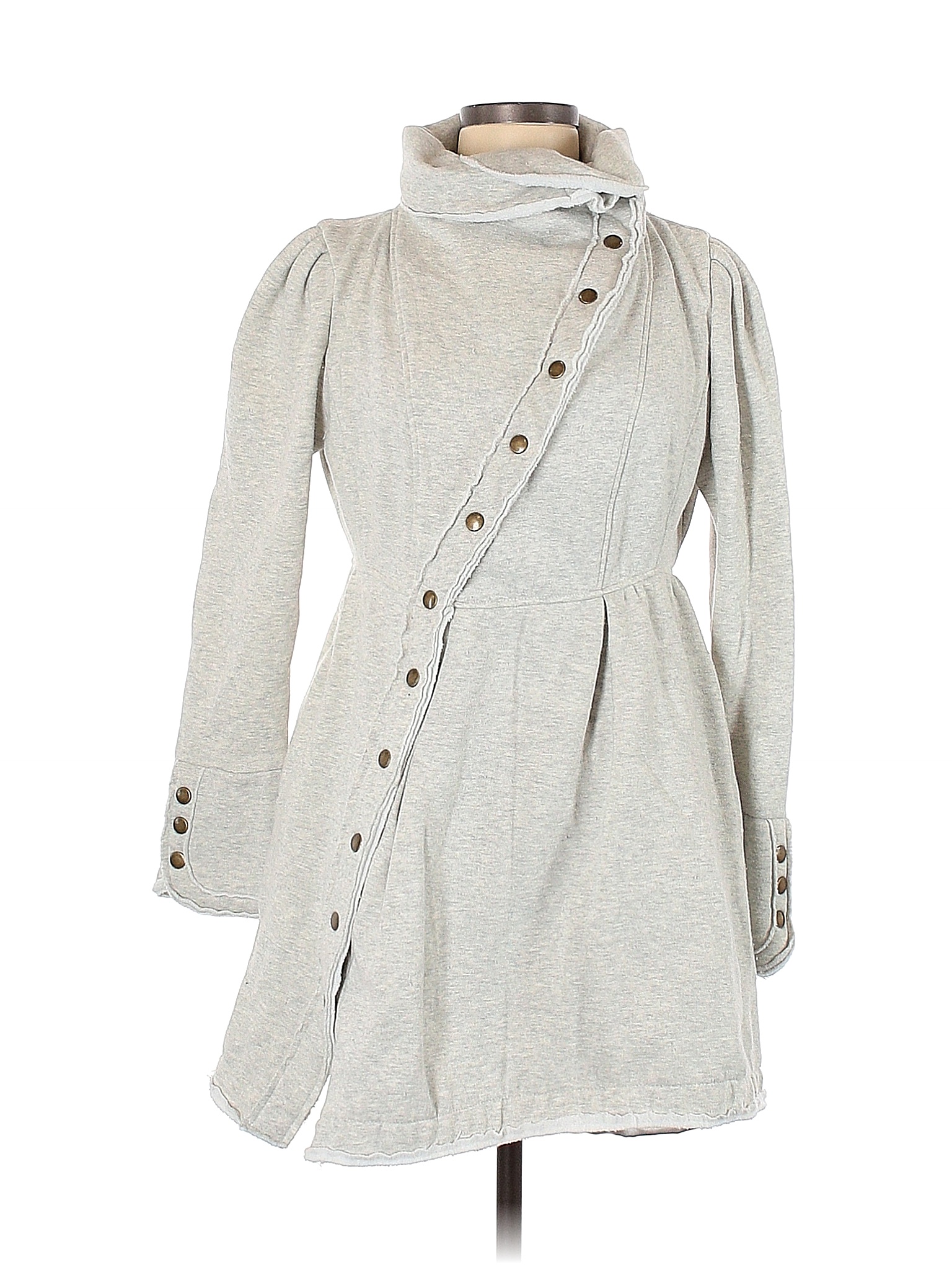 Knitted Dove Solid Gray Jacket Size M - 83% off | thredUP
