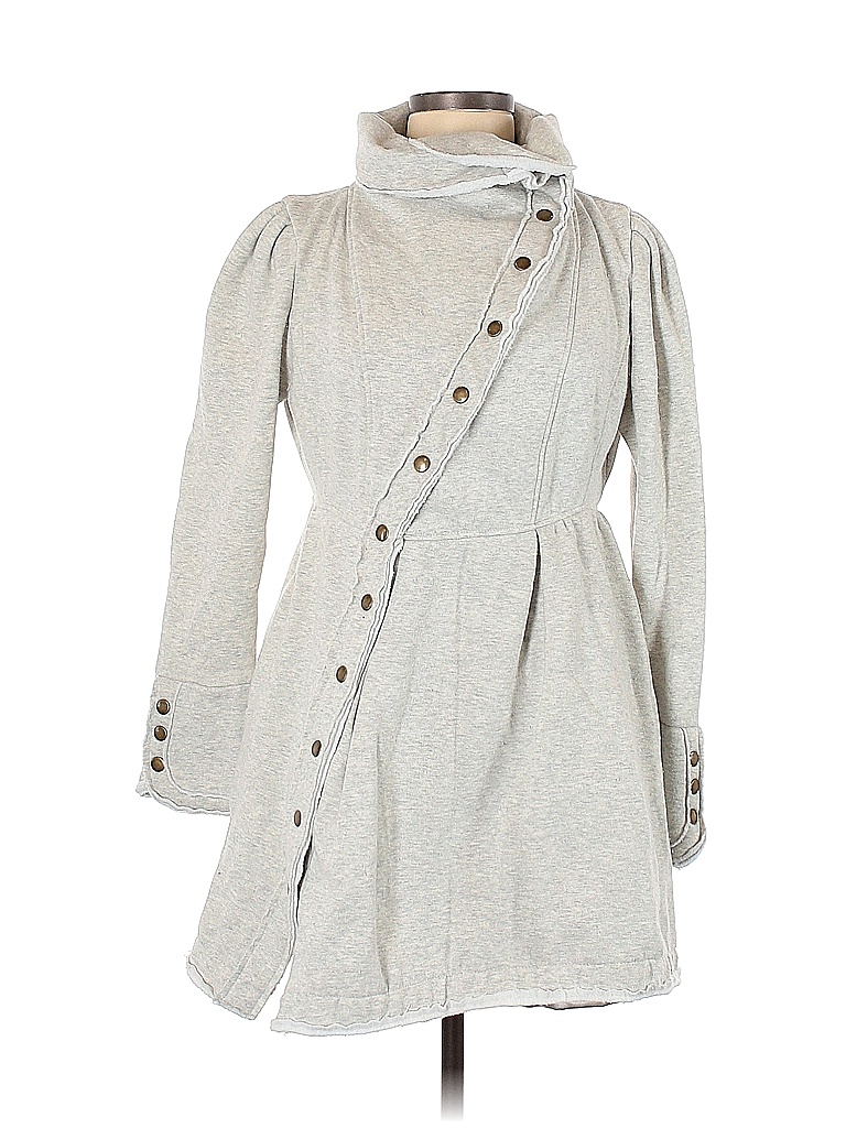 Knitted Dove Solid Gray Jacket Size M - 83% off | thredUP