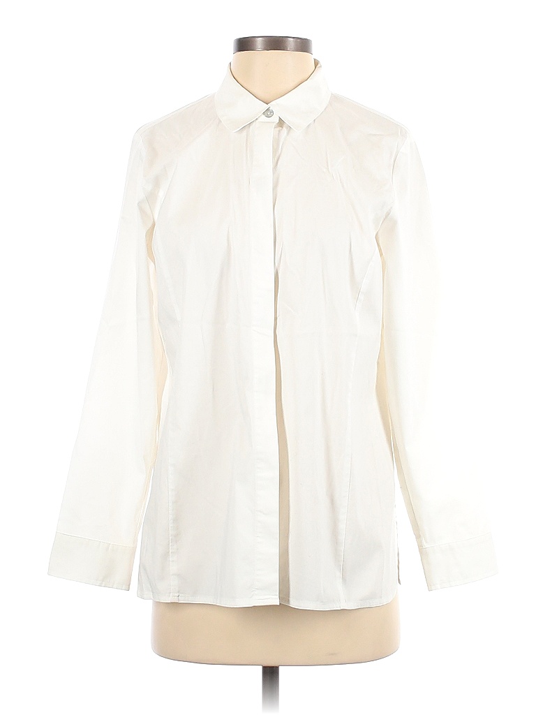 J.Jill Solid Colored White Long Sleeve Button-Down Shirt Size S - 68% off | thredUP