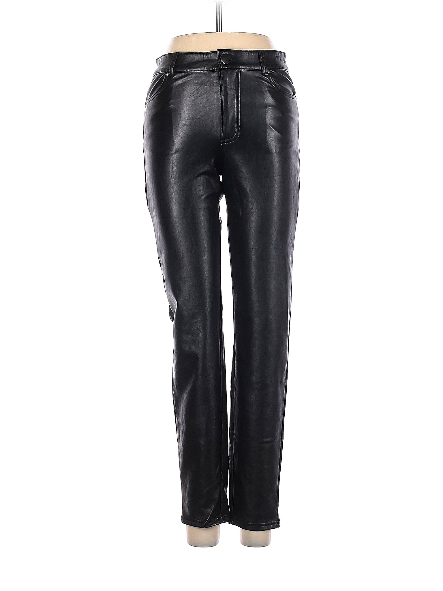 Calzedonia Solid Black Faux Leather Pants Size S - 73% off | thredUP