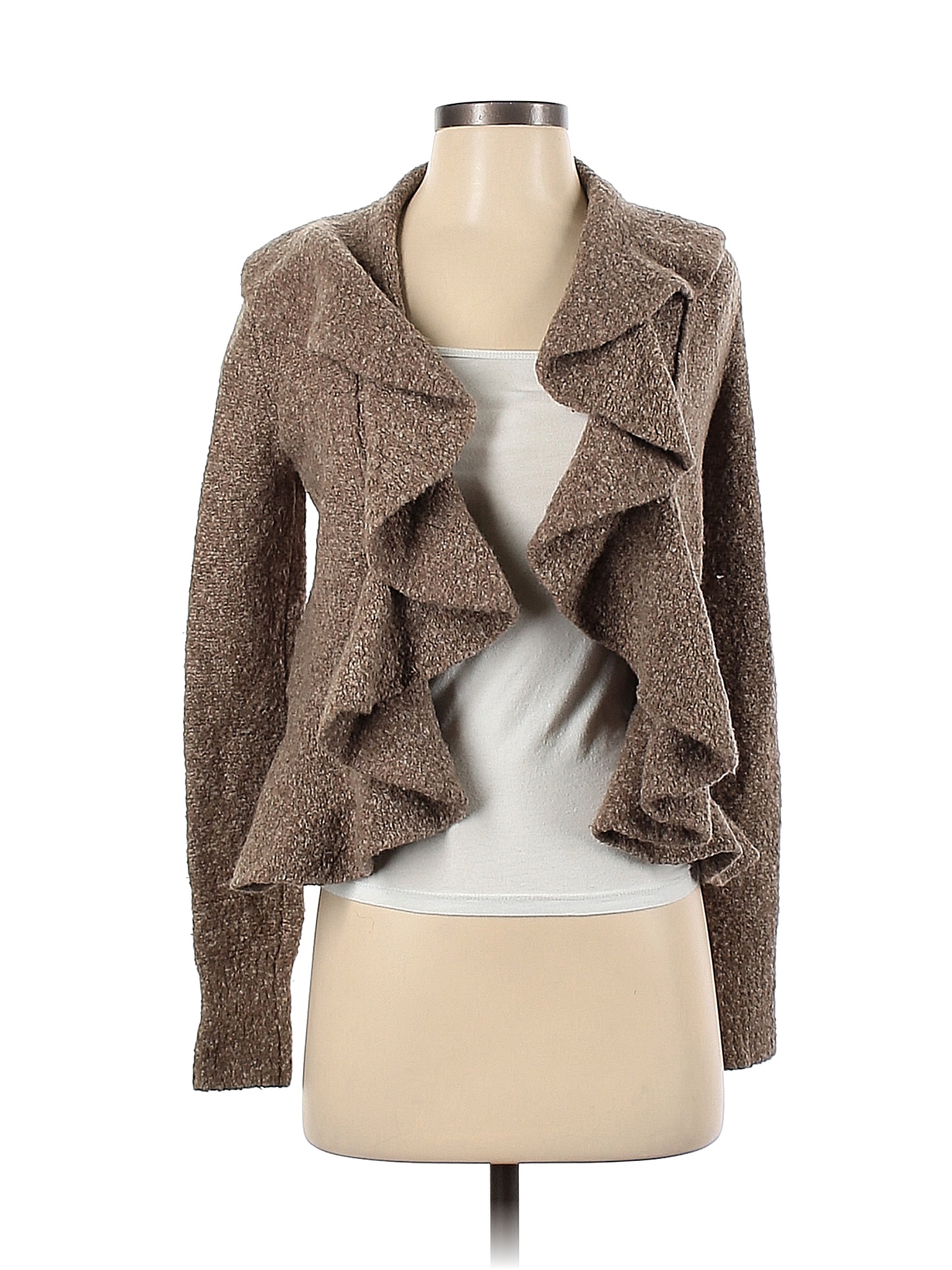 Moda International Color Block Solid Brown Cardigan Size S - 71% off ...
