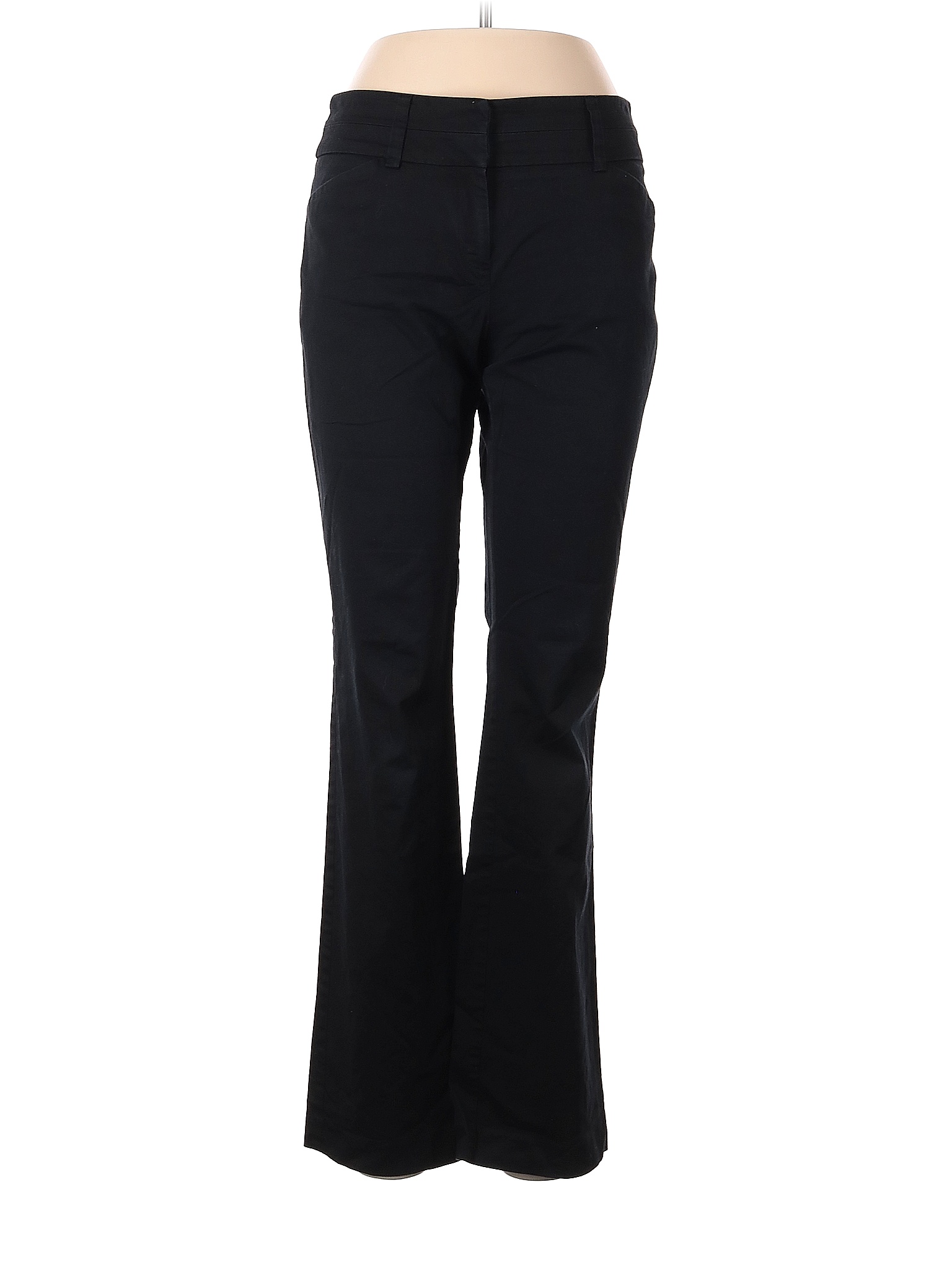 7th Avenue Design Studio New York & Company Solid Colored Black Khakis ...