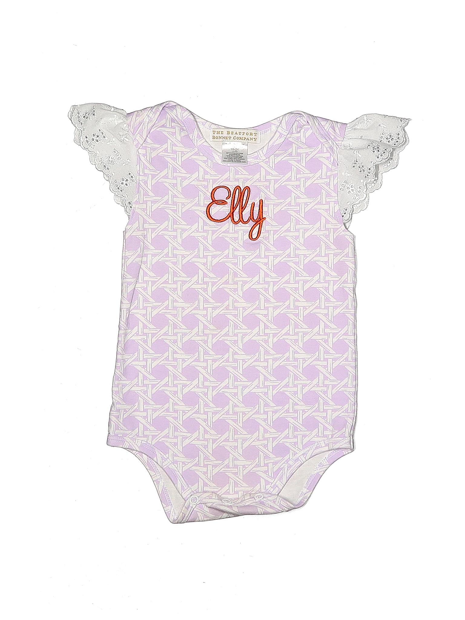 The Beaufort Bonnet Company 100% Cotton Purple Short Sleeve Onesie Size ...