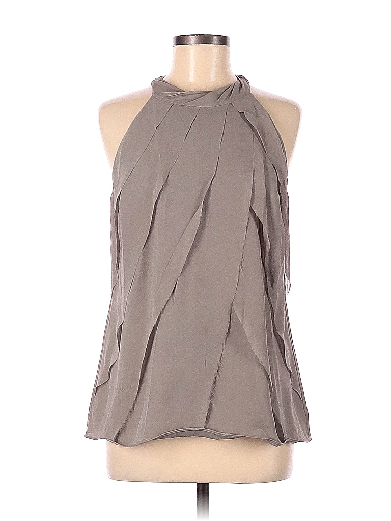 Ann Taylor Solid Tan Short Sleeve Blouse Size M - 65% off | thredUP