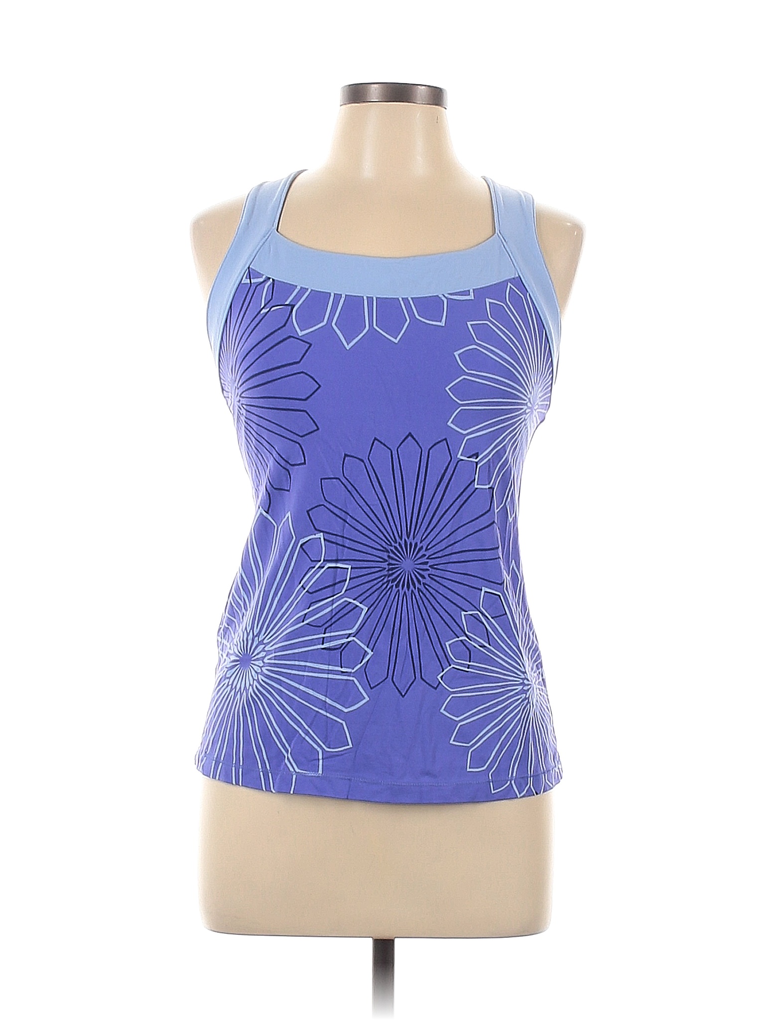 lucy Color Block Blue Purple Active Tank Size L - 82% off | thredUP