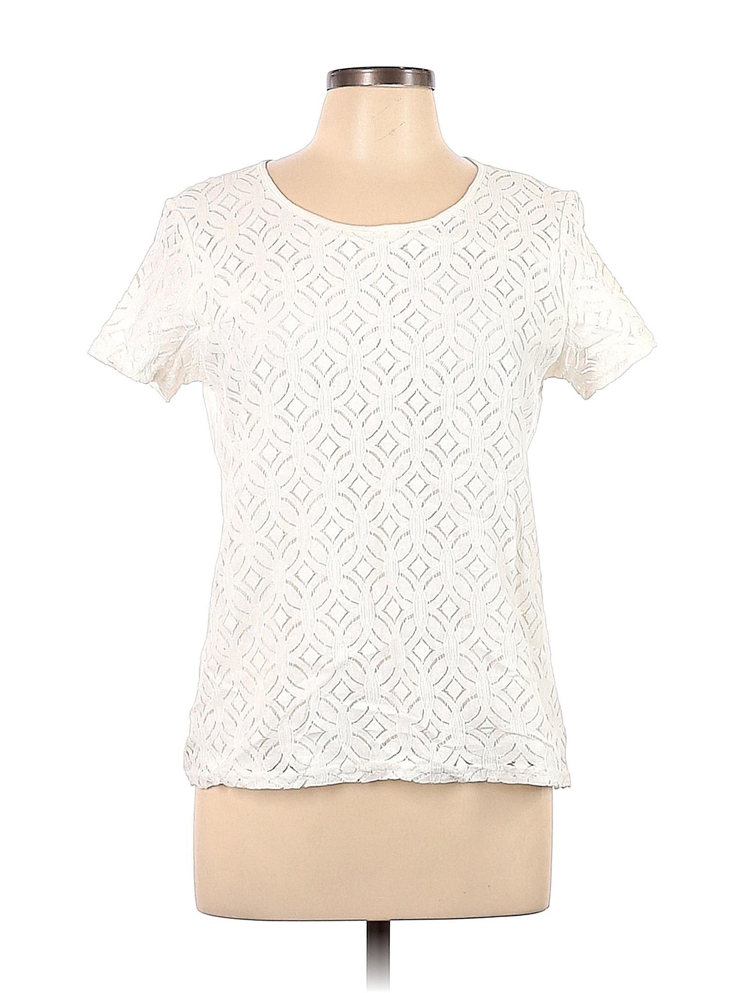 Market and Spruce White Short Sleeve Top Size L - 65% off | thredUP
