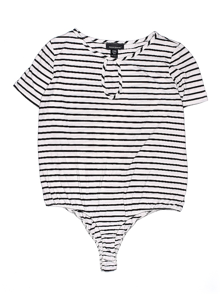 Ashley Stewart Stripes Multi Color White Bodysuit Size 22 24 Plus
