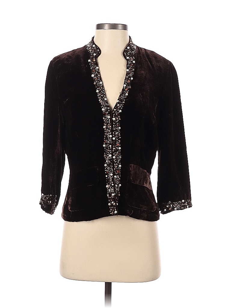 ECI 100% Polyester Solid Colored Brown Jacket Size 4 - 74% off | thredUP