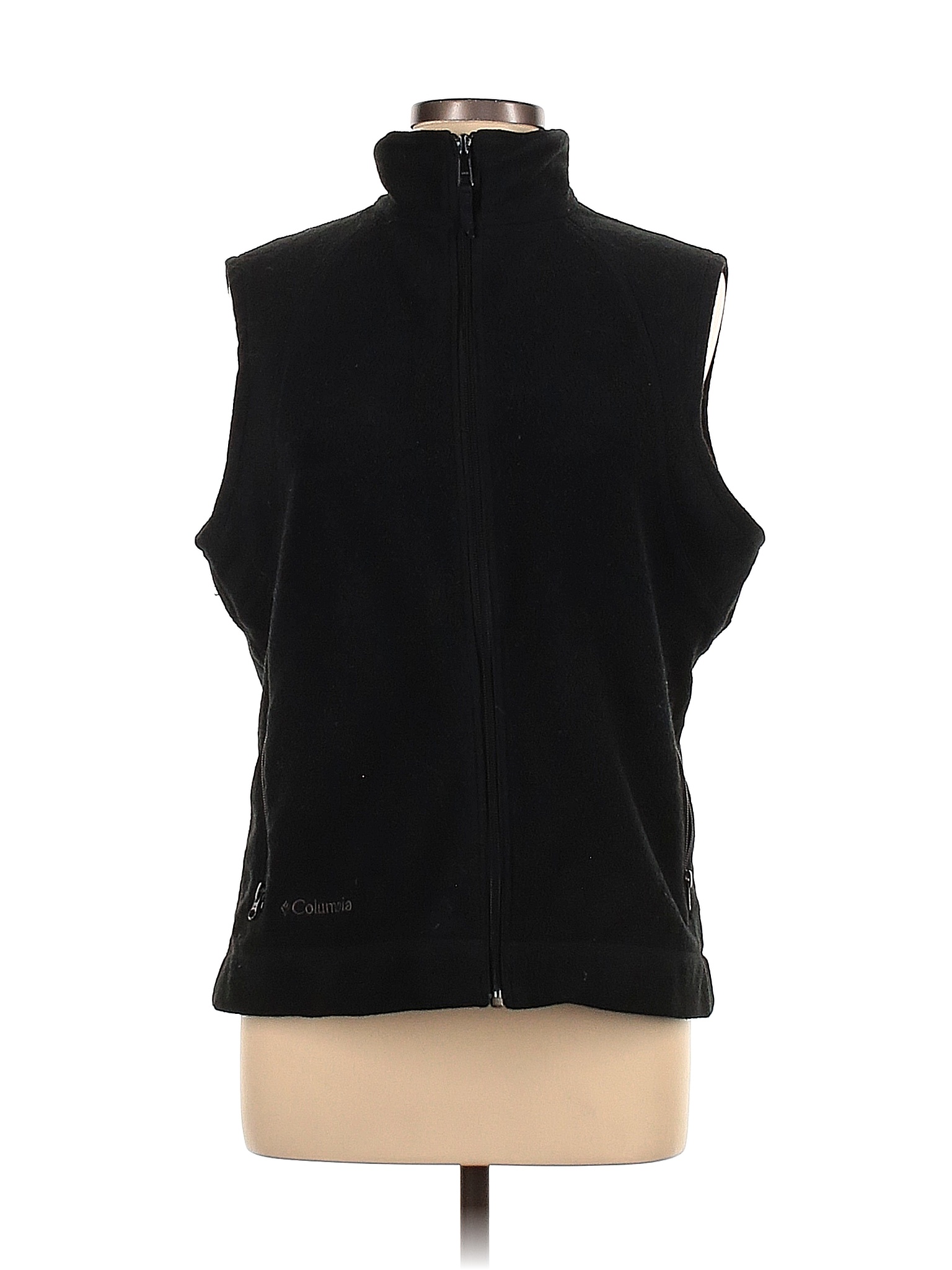 Columbia 100% Polyester Solid Black Fleece Size L - 63% off | thredUP