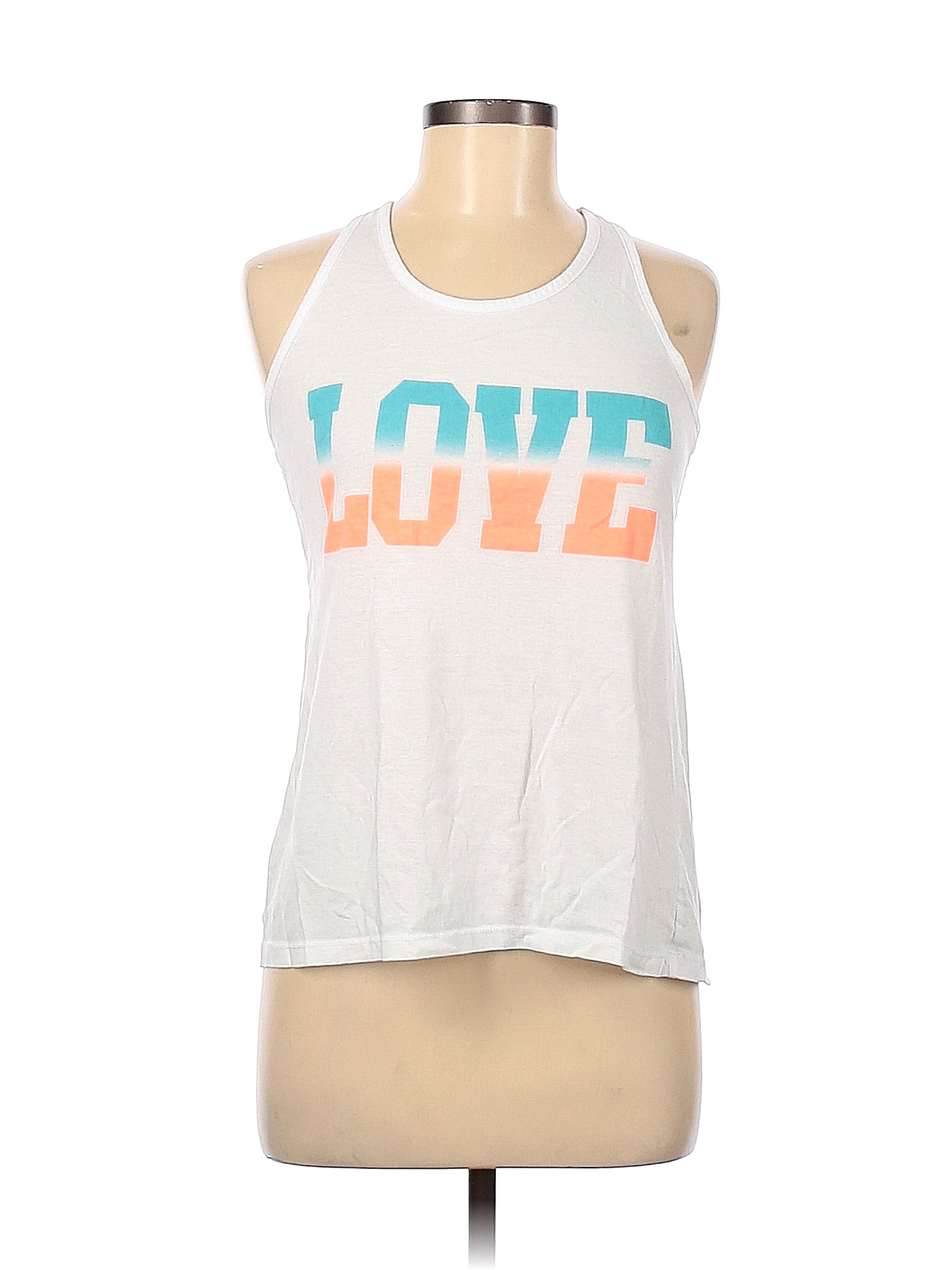 Just Be... White Tank Top Size M - 52% off | ThredUp