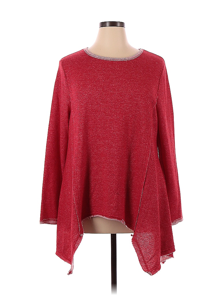OSO Casuals Marled Colored Red Long Sleeve Top Size XL - 52% off | thredUP