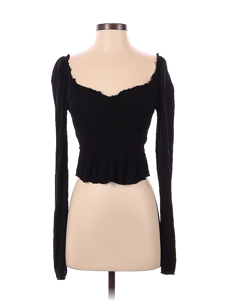 Urban Outfitters Solid Black Long Sleeve Top Size S - 60% off | thredUP