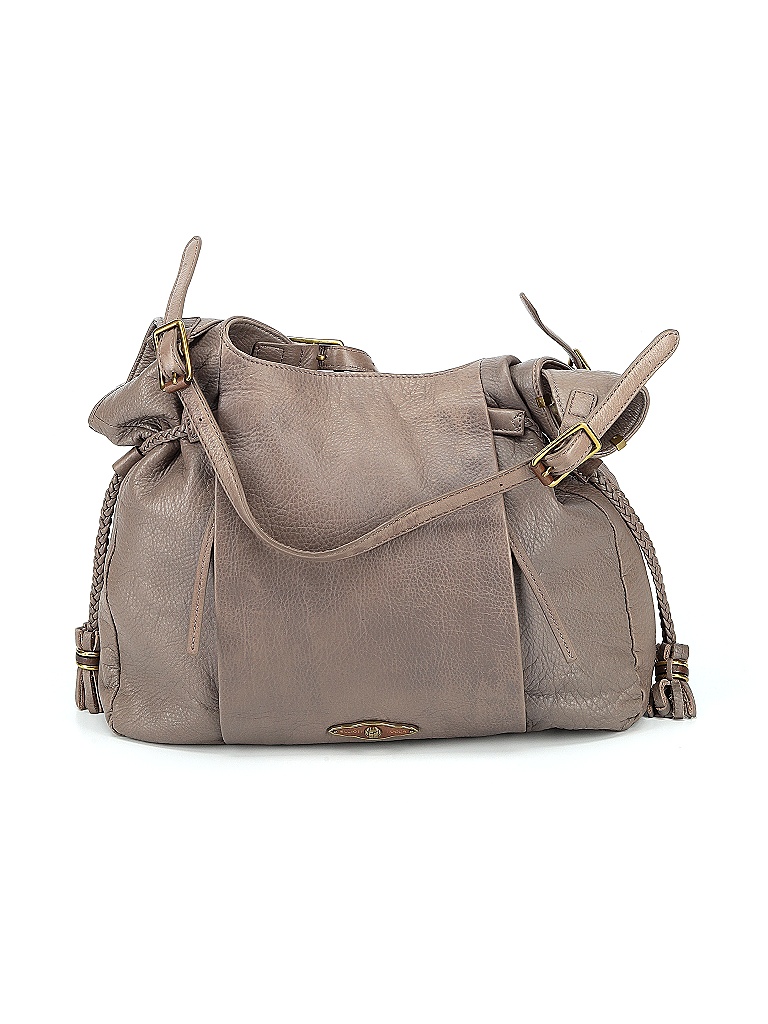 Elliott Lucca 100% Leather Solid Gray Leather Shoulder Bag One Size - 71% off | thredUP