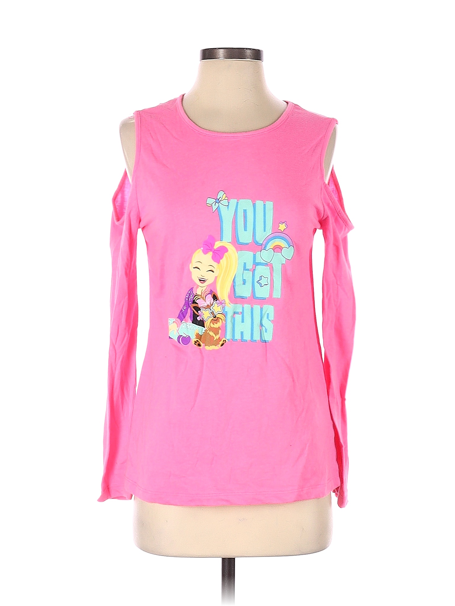 Nickelodeon Graphic Solid Colored Pink Long Sleeve Top Size S - 71% off ...