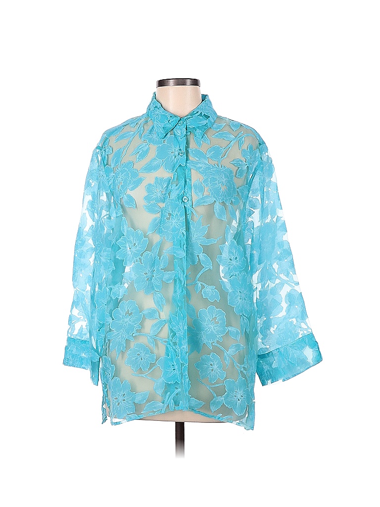 BonWorth Blue Long Sleeve Blouse Size M - 60% off | thredUP
