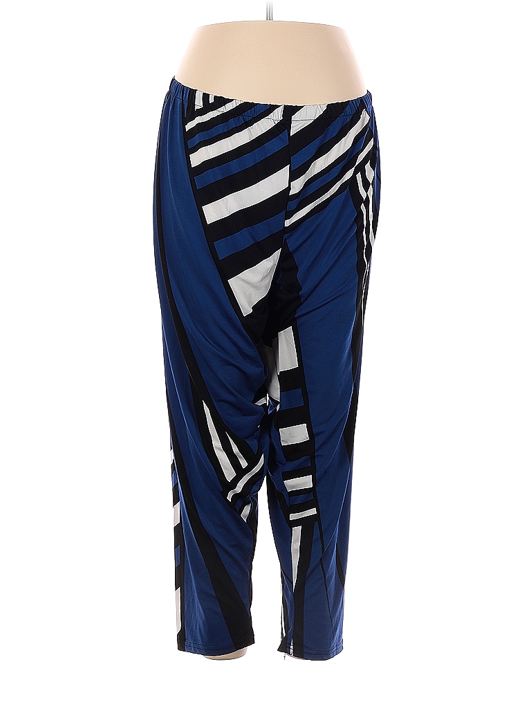 Ashley Stewart Stripes Multi Color Blue Casual Pants 34 Waist (Plus) - 76% off | thredUP