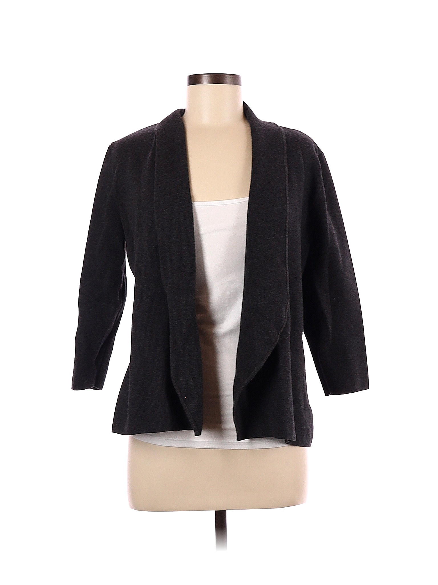 Alfani Color Block Solid Black Gray Cardigan Size M - 84% off | thredUP