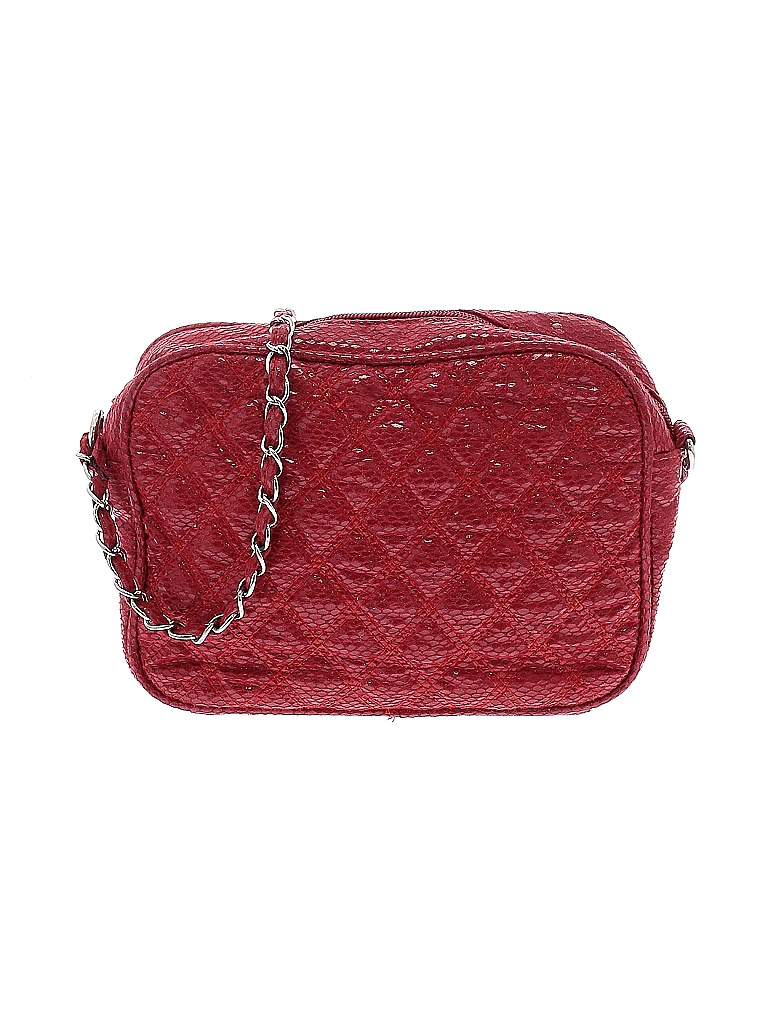 Assorted Brands 100% Polyurethane Solid Red Crossbody Bag One Size - 60 ...