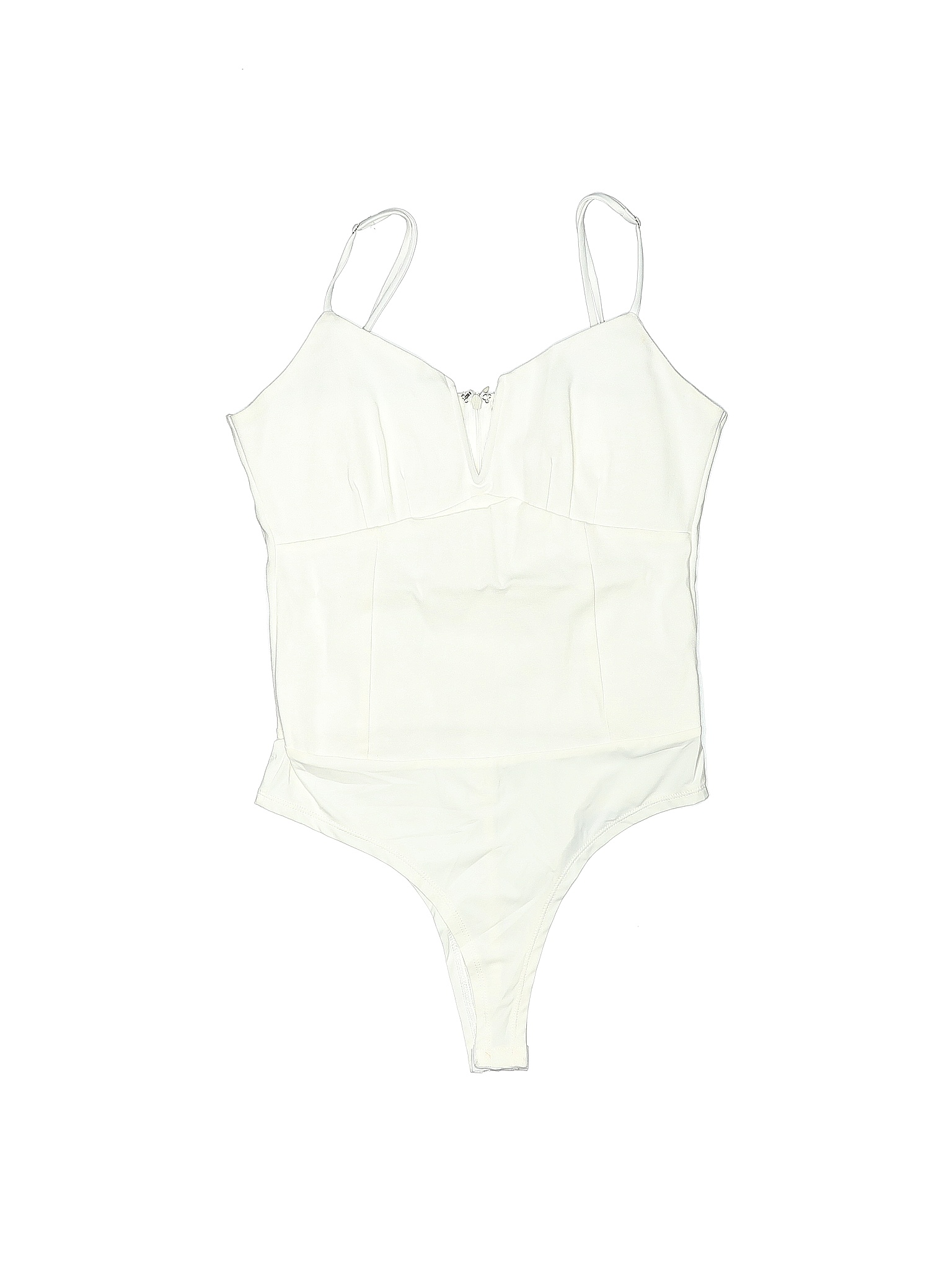Fanco Solid White Bodysuit Size M - 73% off | thredUP