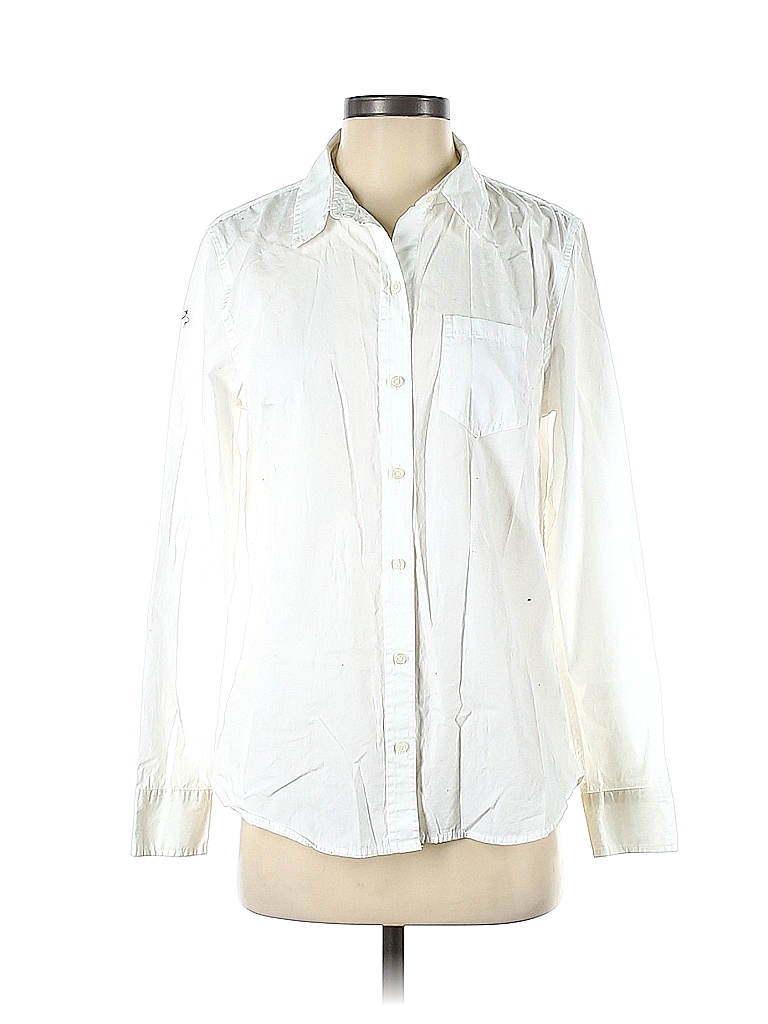 Gap Outlet 100% Cotton White Long Sleeve Button-Down Shirt Size S - 55% off | thredUP