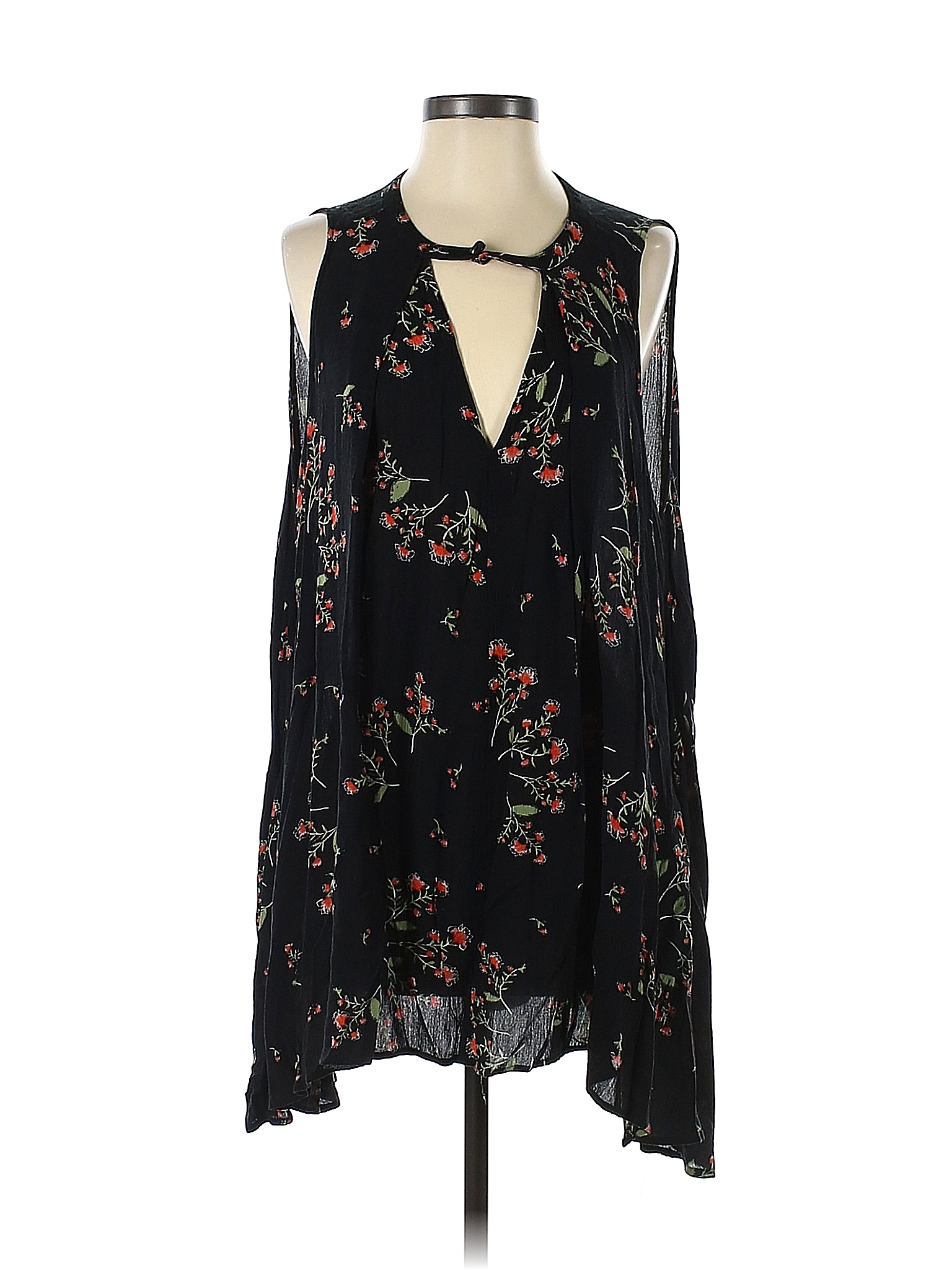 Free People Floral Black Casual Dress Size S - 81% off | ThredUp