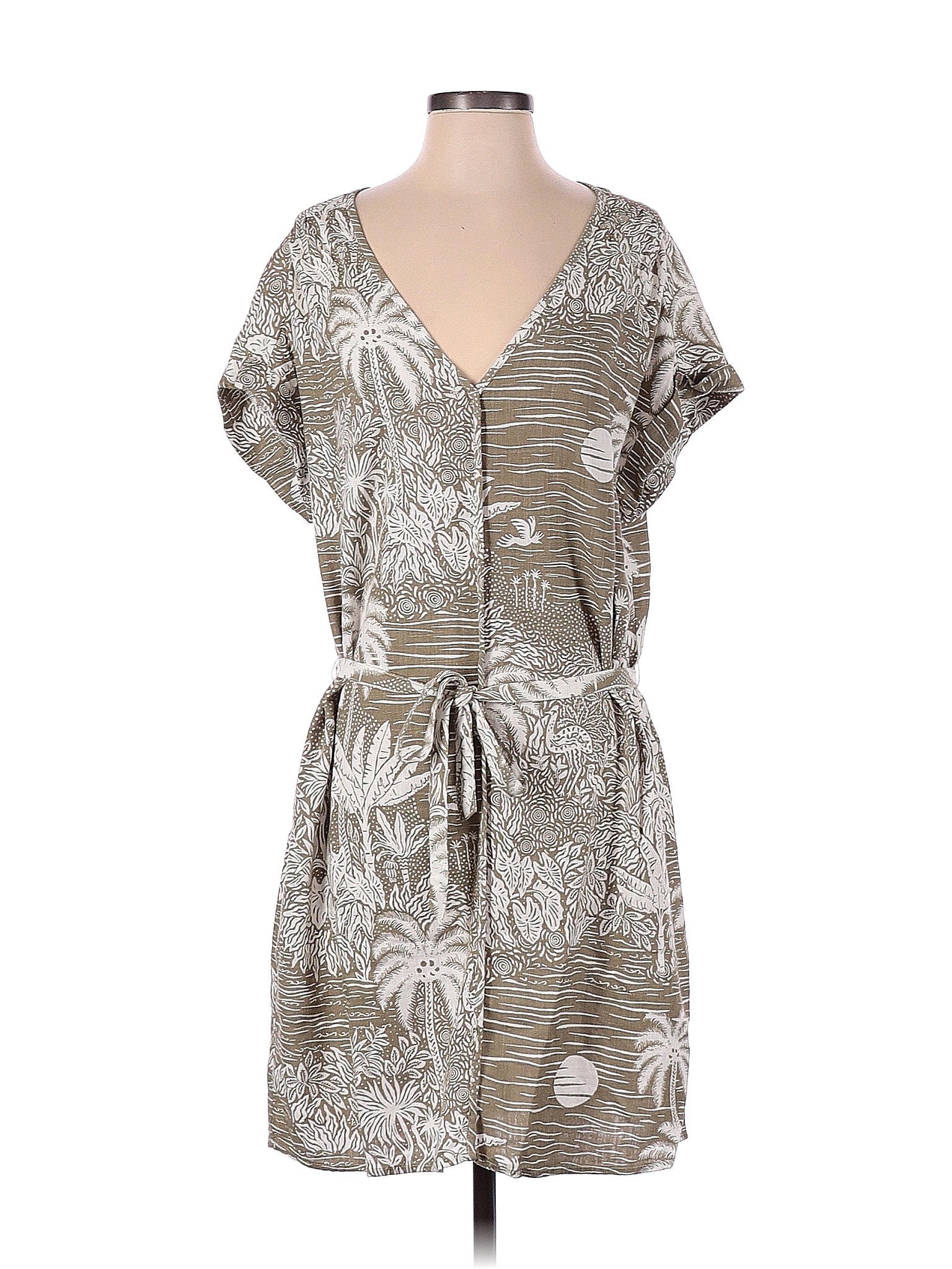 H&M Multi Color Tan Casual Dress Size S - 59% off | thredUP