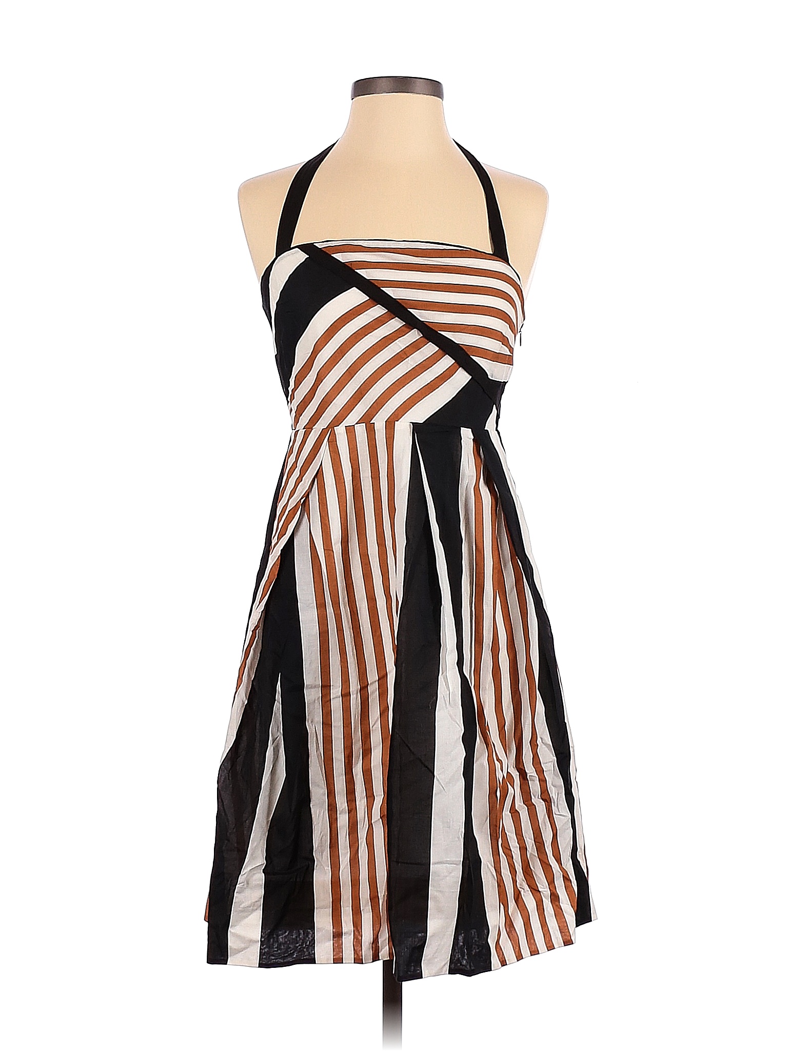 Moulinette Soeurs Stripes Multi Color Black Casual Dress Size 4 78
