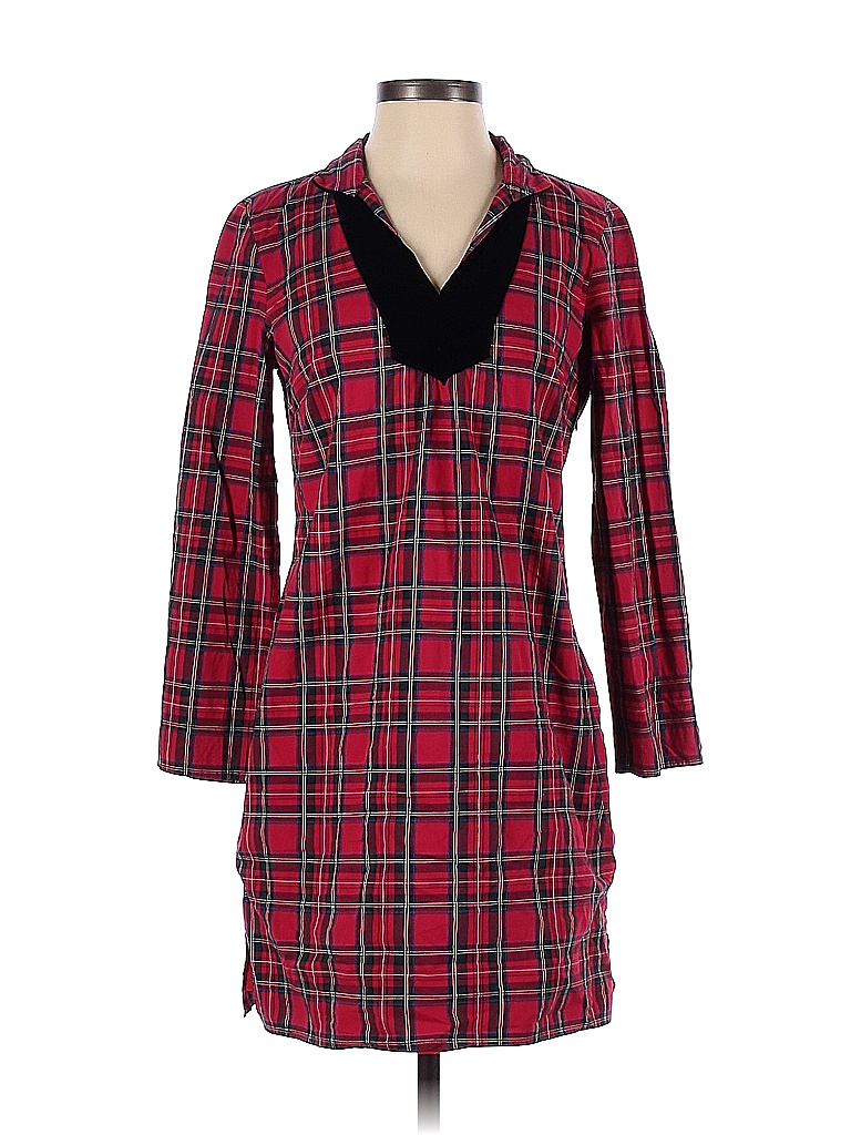 Sail to Sable Color Block Plaid Multi Color Red Red Plaid Tunic Dress ...