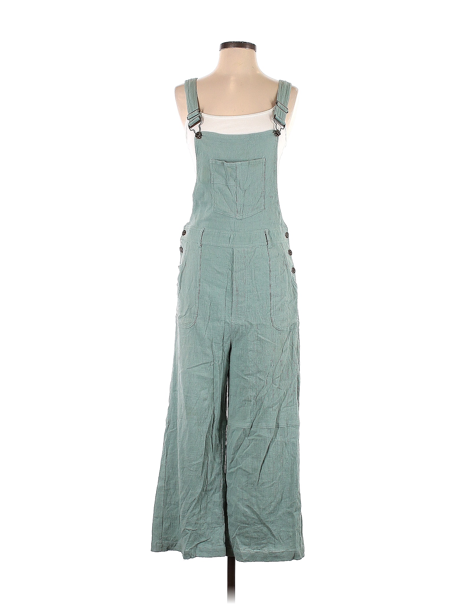 Roolee 100% Cotton Solid Teal Overalls Size S - 48% off | thredUP