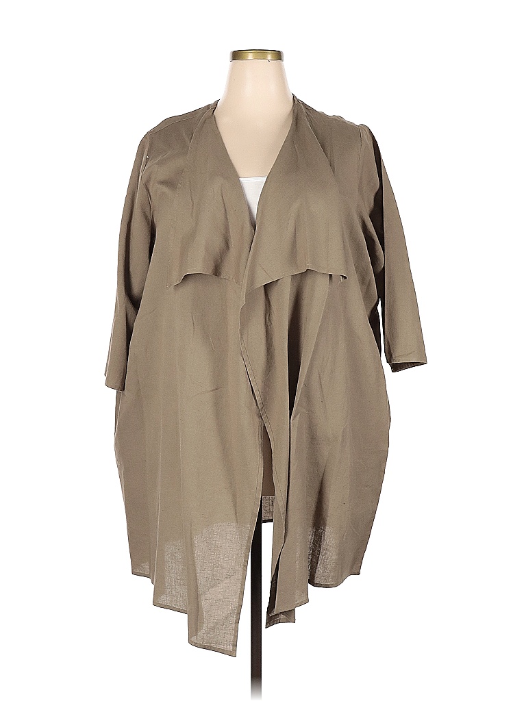 Anthony Richards Solid Colored Brown Casual Dress Size 2X (Plus) - 40% ...