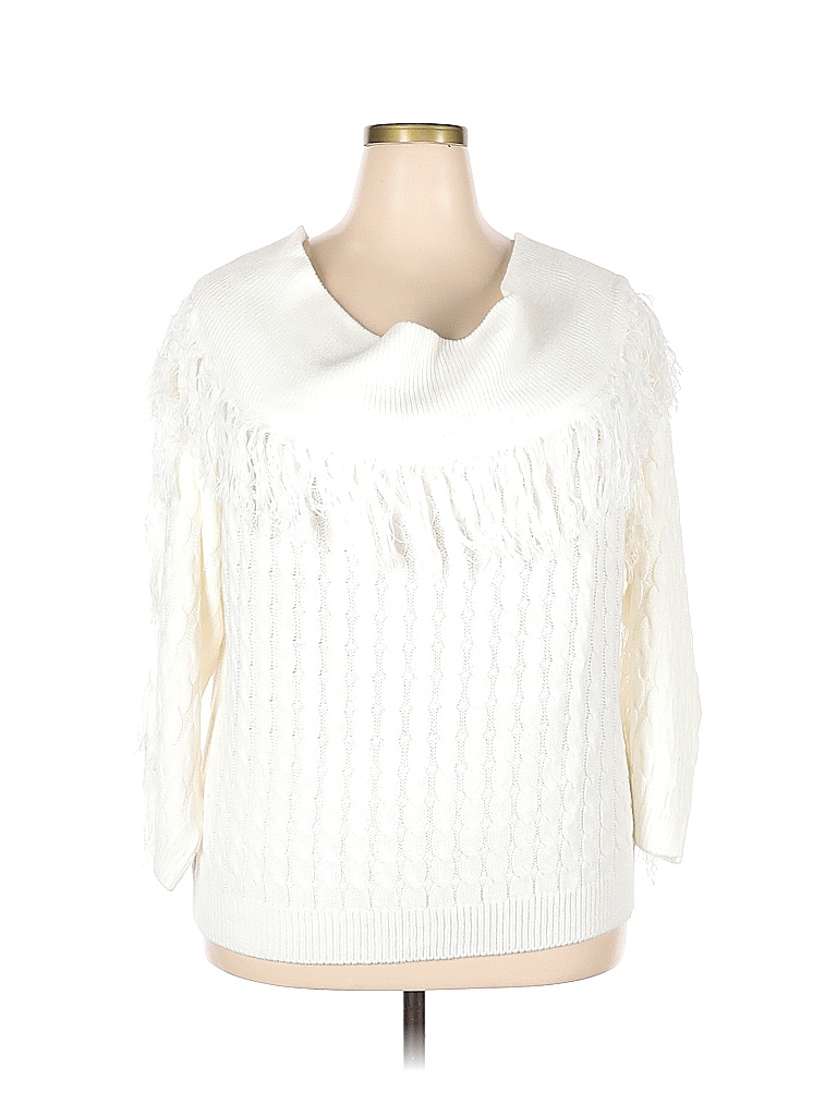 Assorted Brands White Pullover Sweater Size 4X (Plus) - 61% off | thredUP