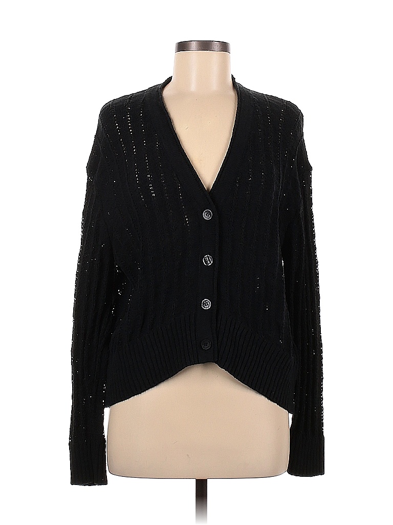 J.Crew Color Block Solid Black Cardigan Size M - 78% off | thredUP
