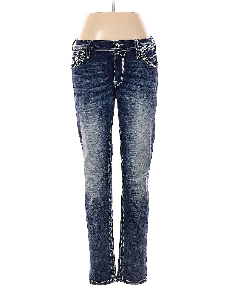 Rock Revival Solid Gray Blue Jeans 30 Waist - 75% off | thredUP