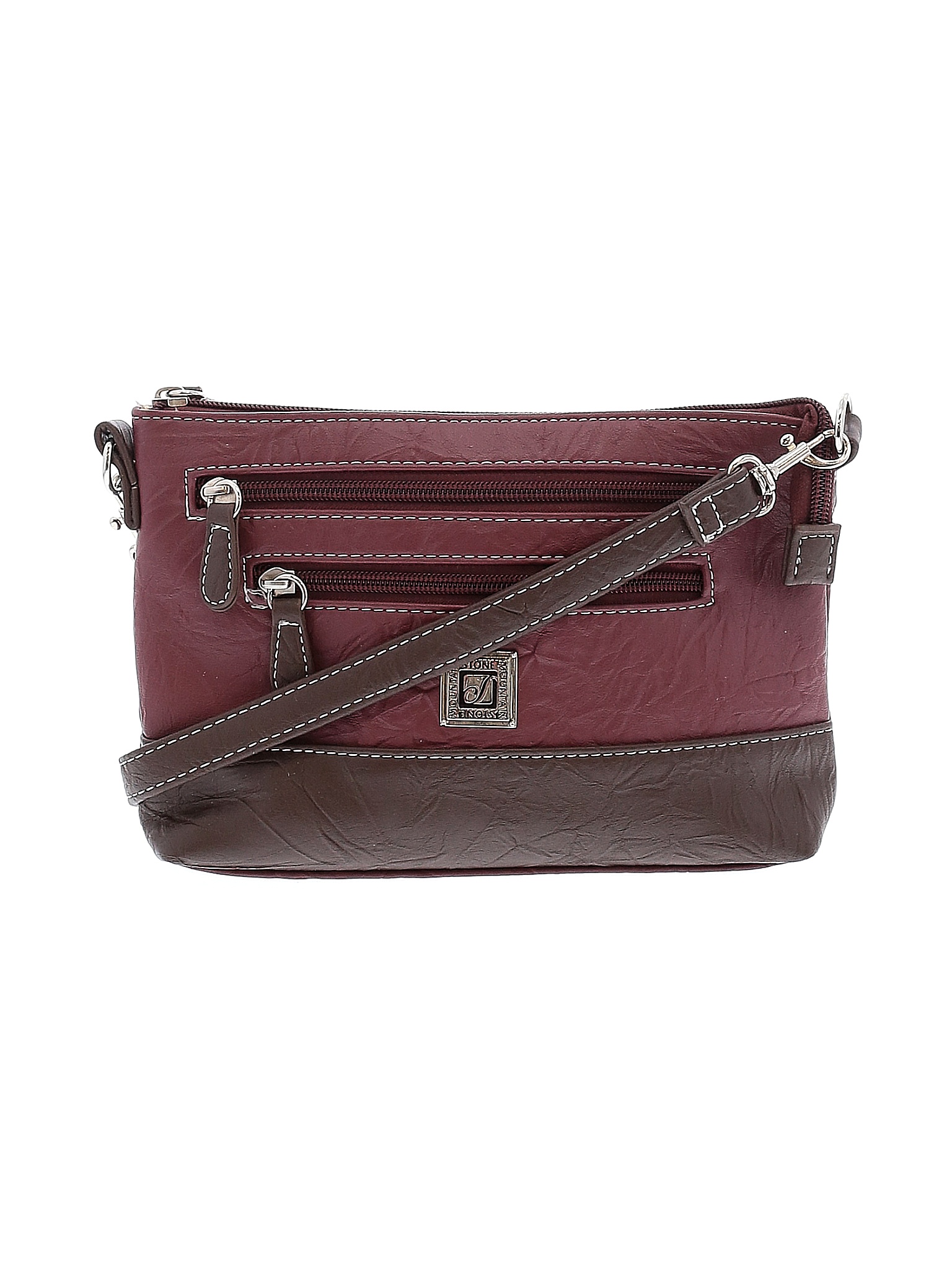 Stone Mountain Solid Colored Burgundy Shoulder Bag One Size - 94% off ...