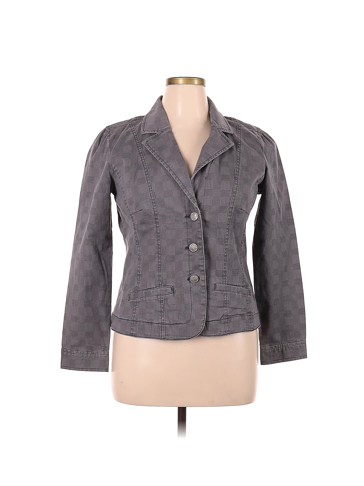 Fashion Bug Solid Gray Jacket Size 14 - 62% off | thredUP