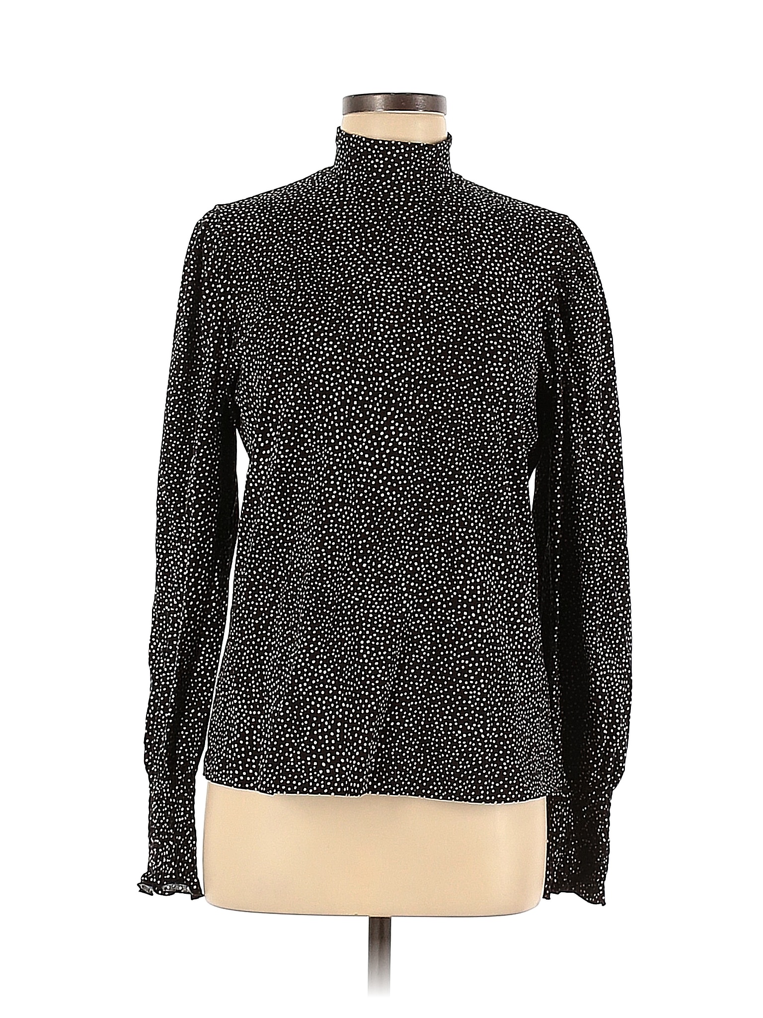 Paris Atelier & Other Stories Polka Dots Black Long Sleeve Turtleneck ...