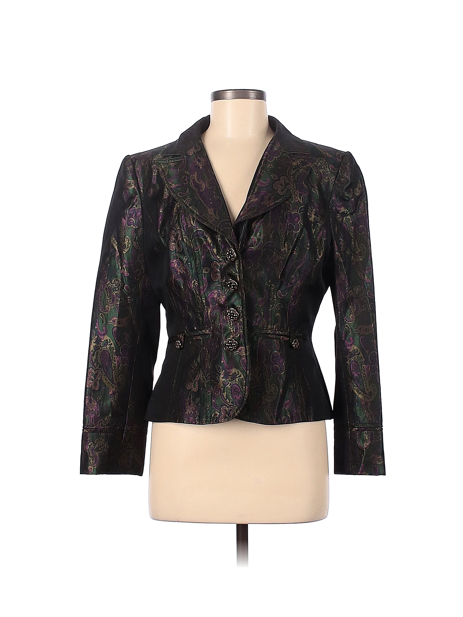Kay Unger Black Green Jacket Size 10 - 81% off | thredUP