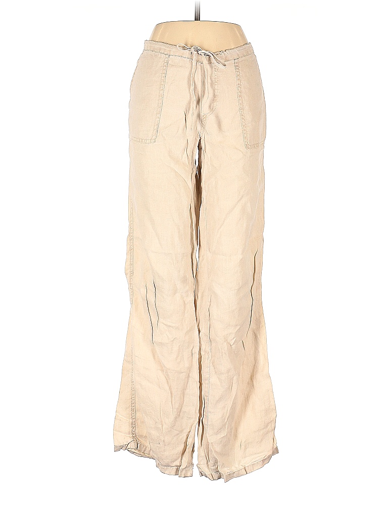 Victoria's Secret 100% Linen Solid Colored Ivory Linen Pants Size 0 ...