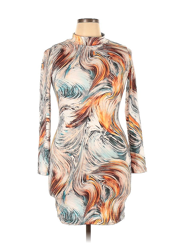 Fashion Nova Multi Color Orange Casual Dress Size XL - 40% off | thredUP