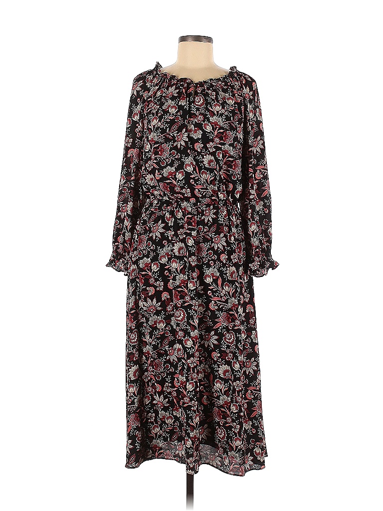 Talbots Floral Multi Color Black Casual Dress Size M - 76% off | thredUP
