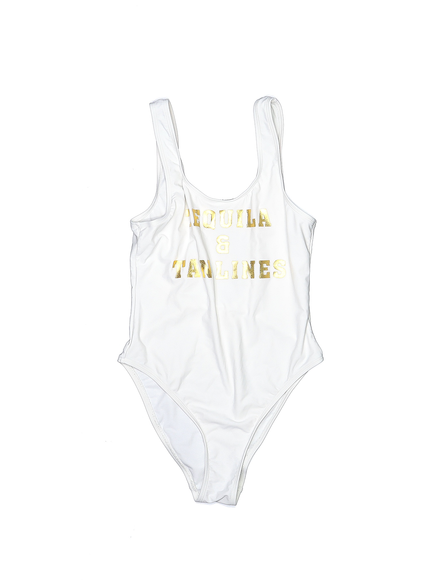 Cabana Del Sol Graphic Solid White One Piece Swimsuit Size S 74 Off
