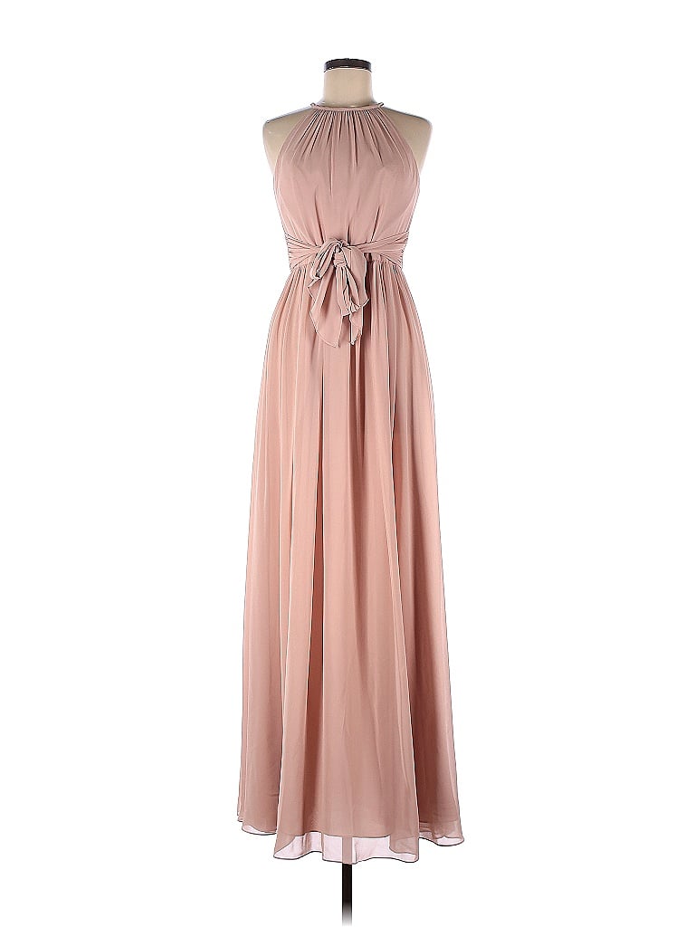 Monique Lhuillier Bridesmaid 100 Polyester Solid Blush Pink Pink