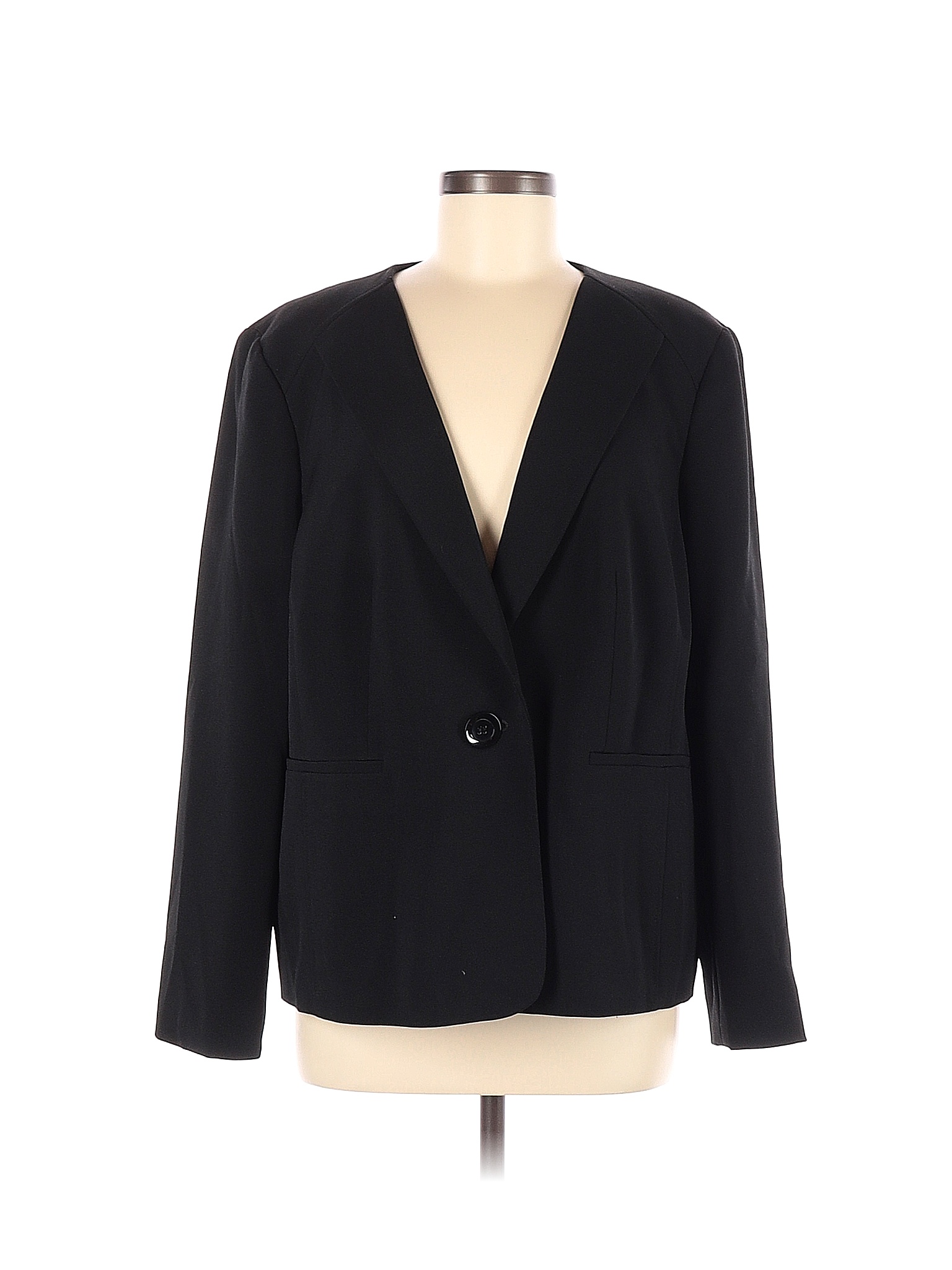 Jones Studio Solid Black Blazer Size 14 - 74% off | thredUP