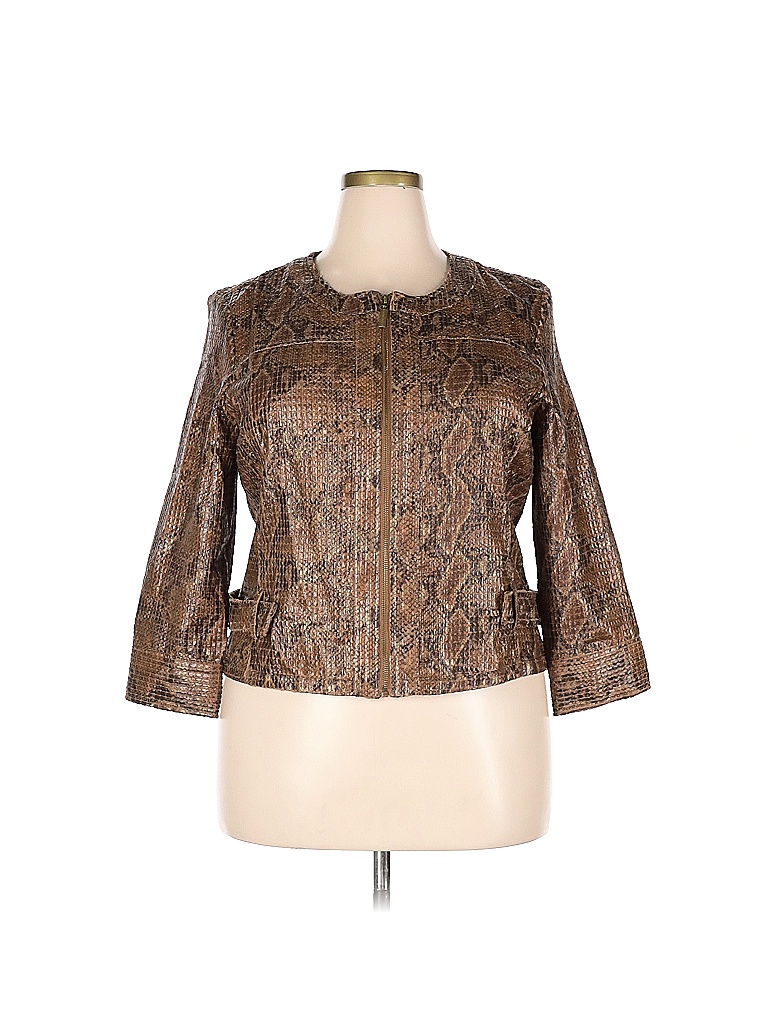 Ruby Rd. 100% Polyester Animal Print Snake Print Colored Brown Faux ...