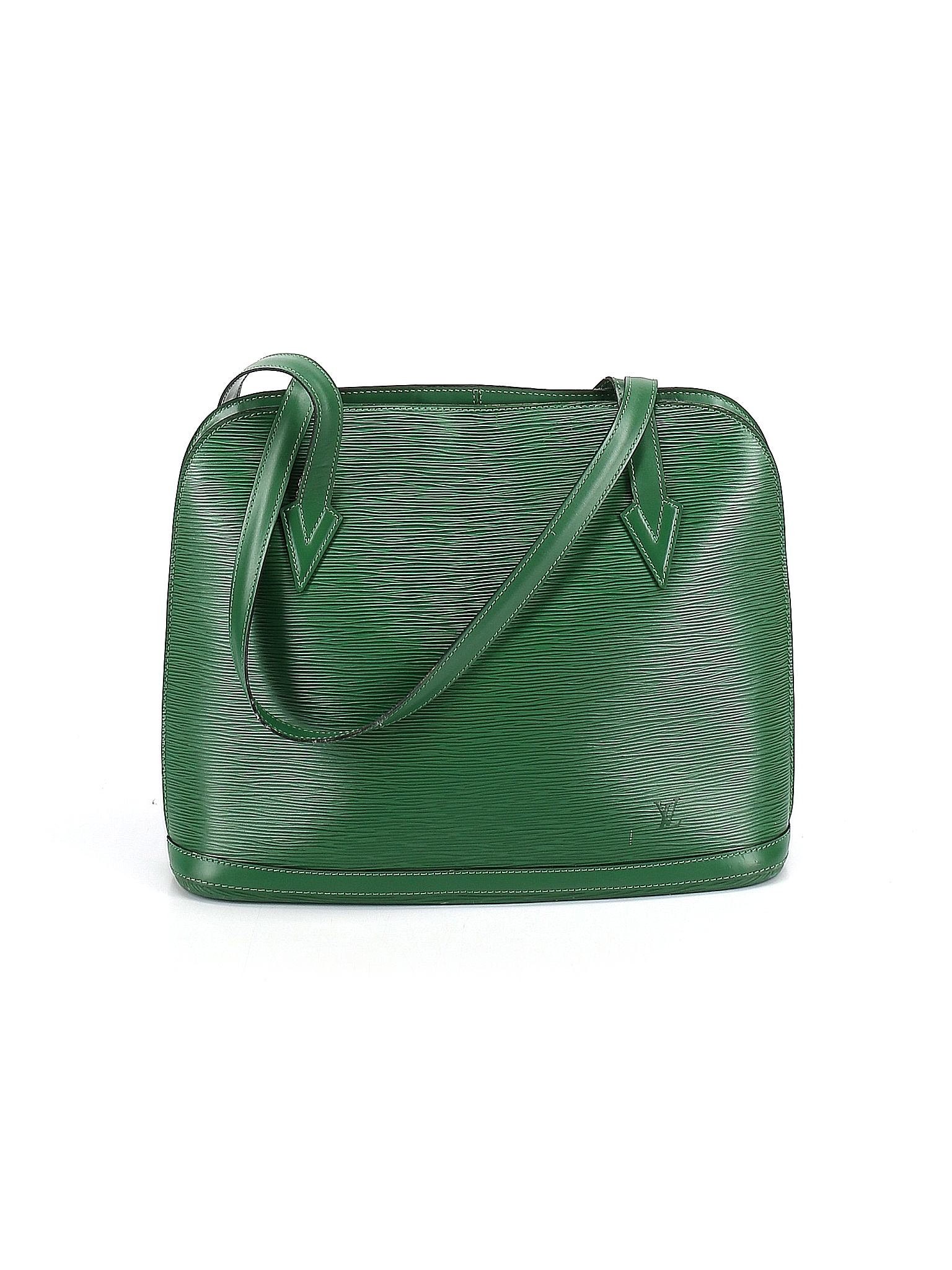 Louis Vuitton 100% Calf Leather Solid Colored Green Lussac One Size ...